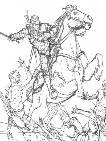 Witcher coloring pages