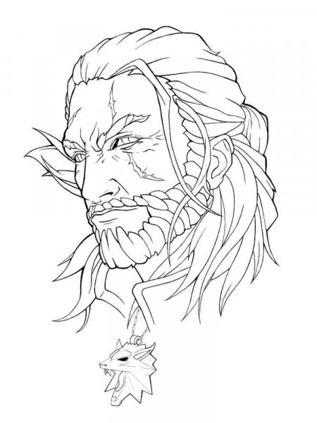 Witcher coloring pages