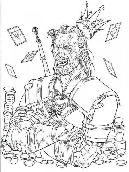 Witcher coloring pages