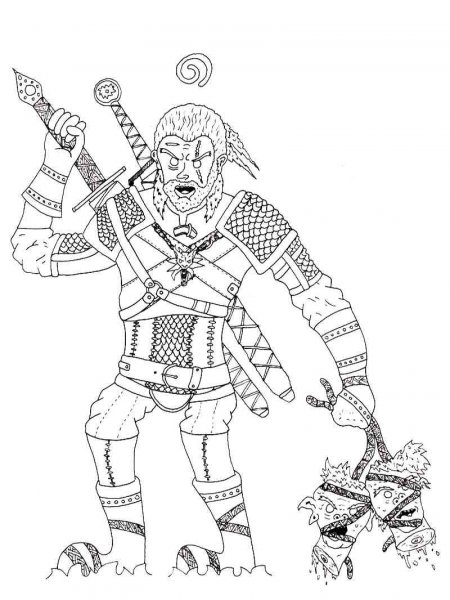 Witcher coloring pages