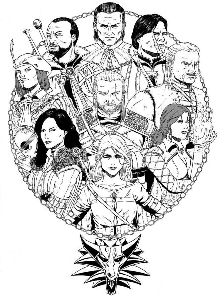 Witcher coloring pages