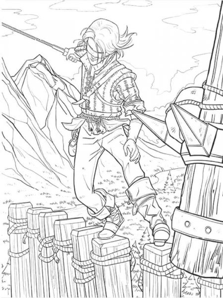 Witcher coloring pages