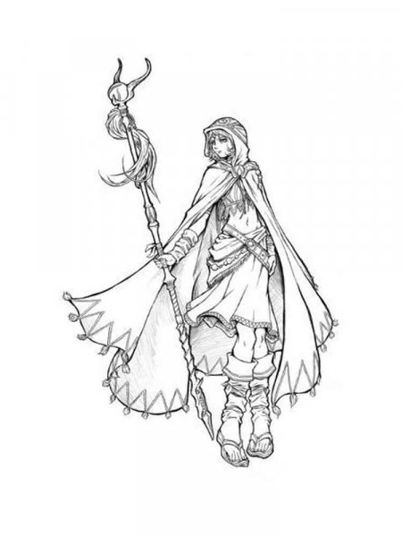 Wizard coloring pages