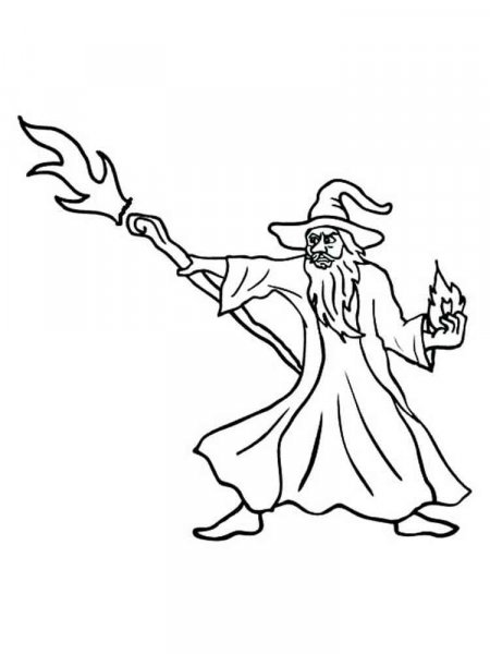 Wizard coloring pages