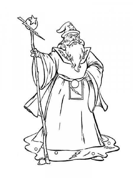 Wizard coloring pages