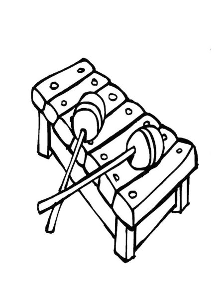 Xylophone coloring pages
