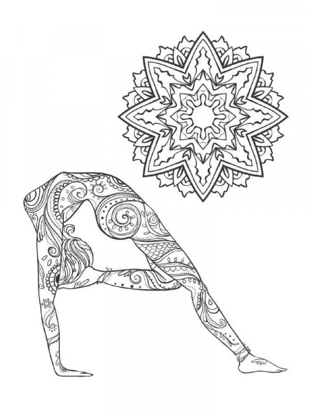 Yoga coloring pages