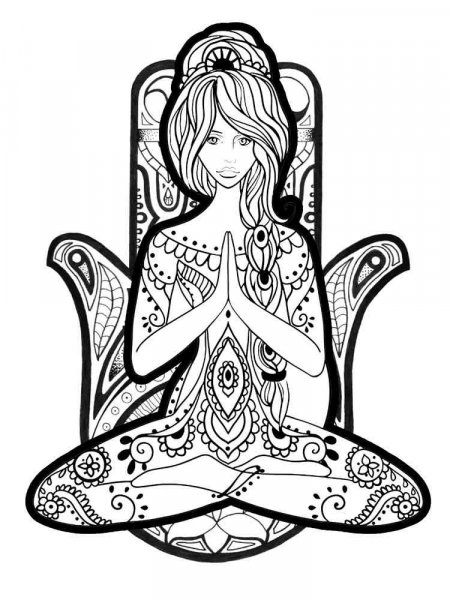 Yoga coloring pages
