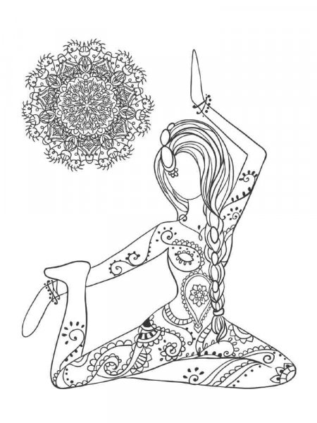 Yoga coloring pages