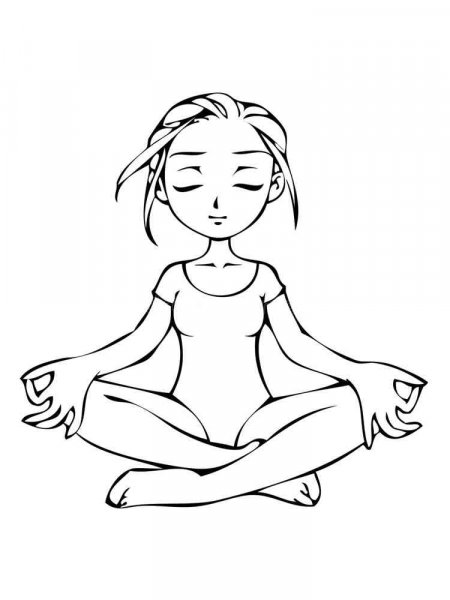 Yoga coloring pages