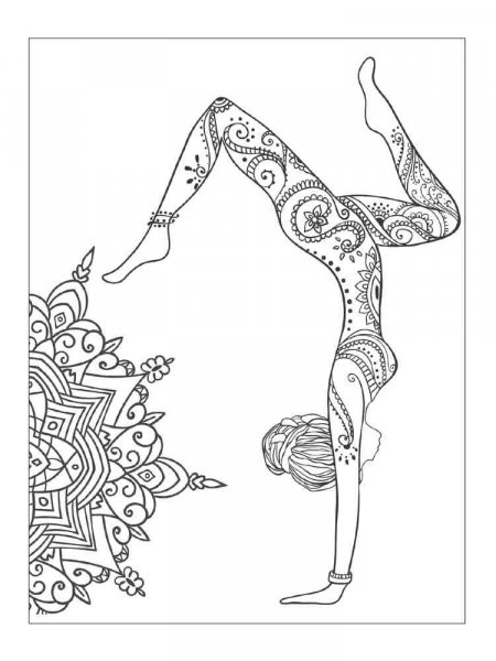 Yoga coloring pages