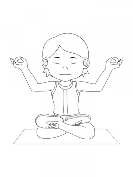 Yoga coloring pages