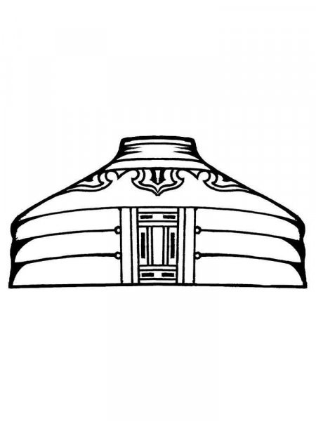 Yurt coloring pages