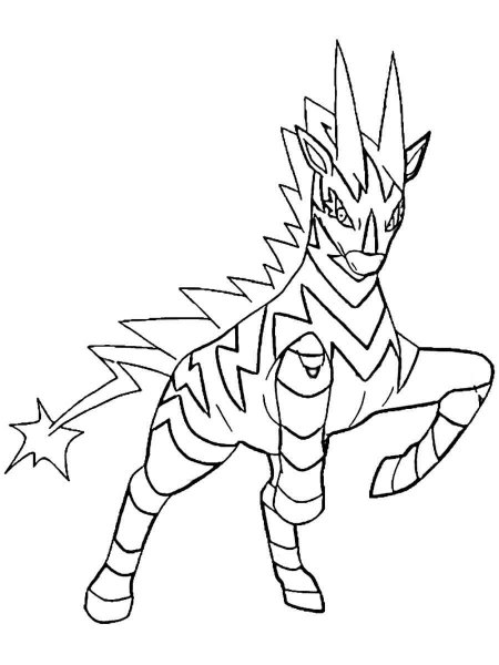Zebstrika Pokemon coloring pages