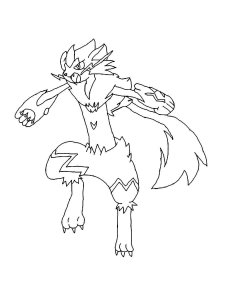 Zeraora Pokemon coloring pages