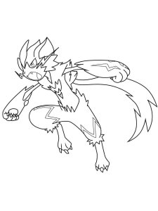 Zeraora Pokemon coloring pages