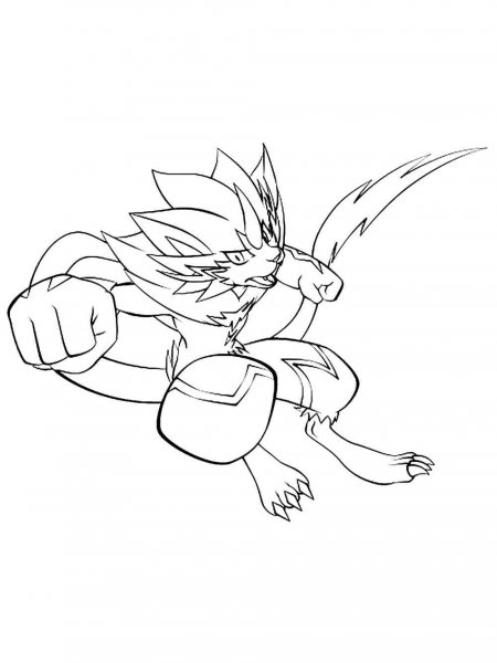 Zeraora Pokemon coloring pages