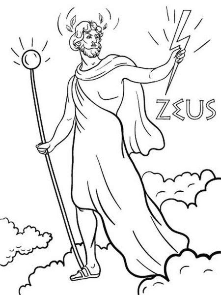 Zeus coloring pages