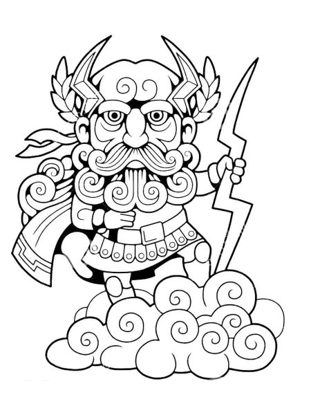 Zeus coloring pages