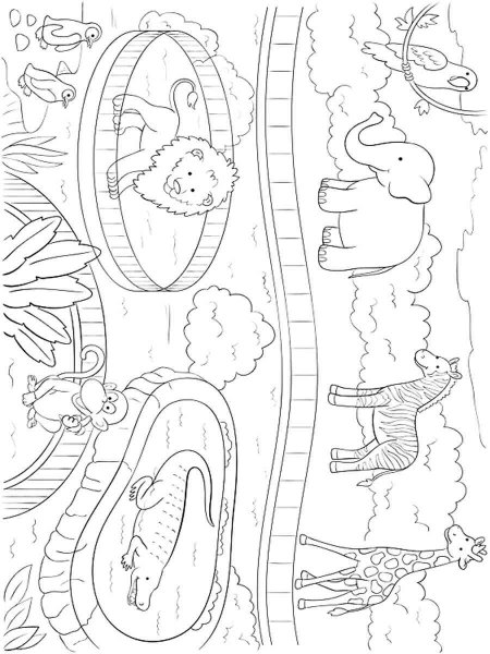 Zoo coloring pages