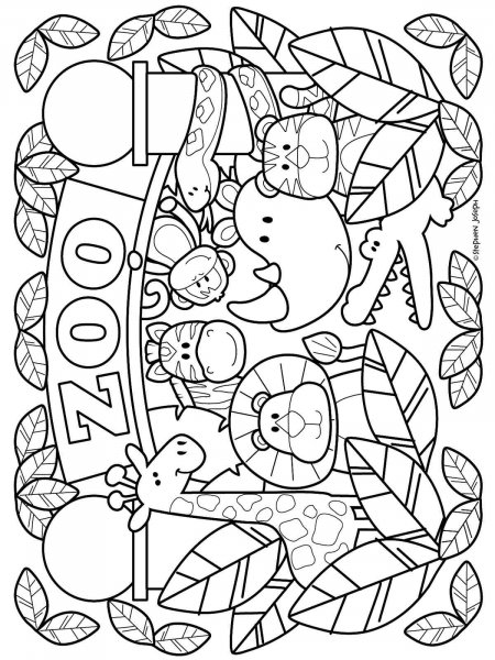 Zoo coloring pages