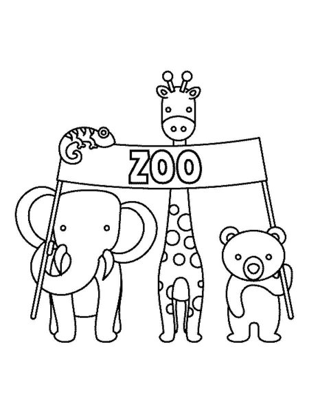 Zoo coloring pages