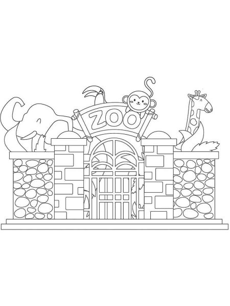 Zoo coloring pages