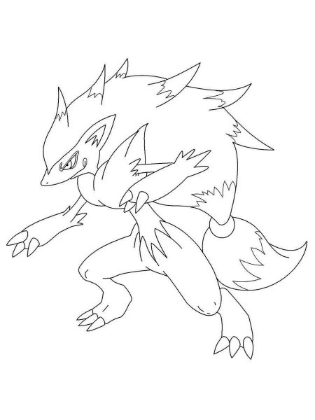 Pokemon Zoroark coloring pages - Free Printable
