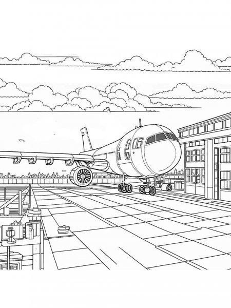 Airport coloring pages