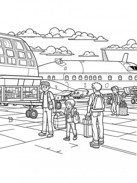 Airport coloring pages