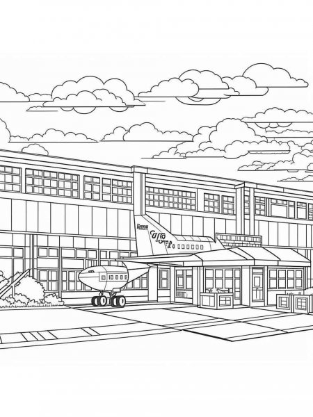 Airport coloring pages