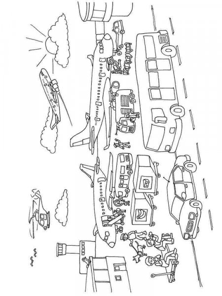 Airport coloring pages