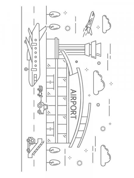 Airport coloring pages