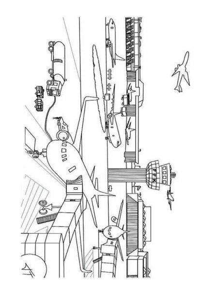 Airport coloring pages