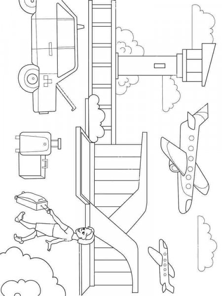Airport coloring pages