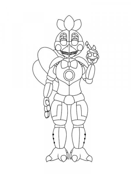 Animatronics Chica coloring pages