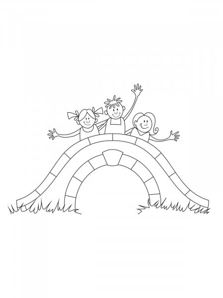 Bridge coloring pages