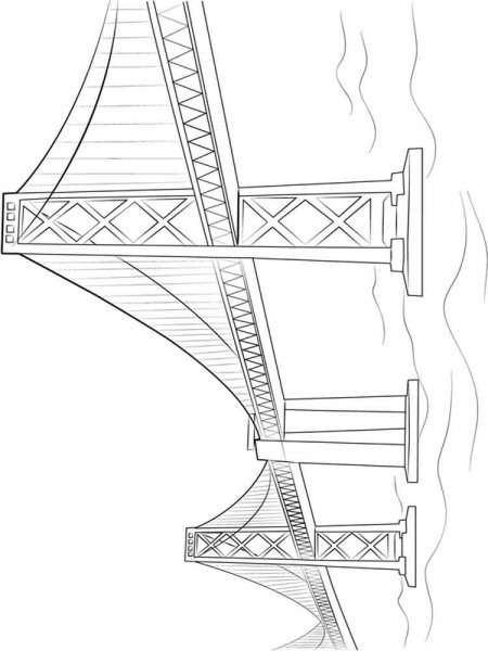 Bridge coloring pages