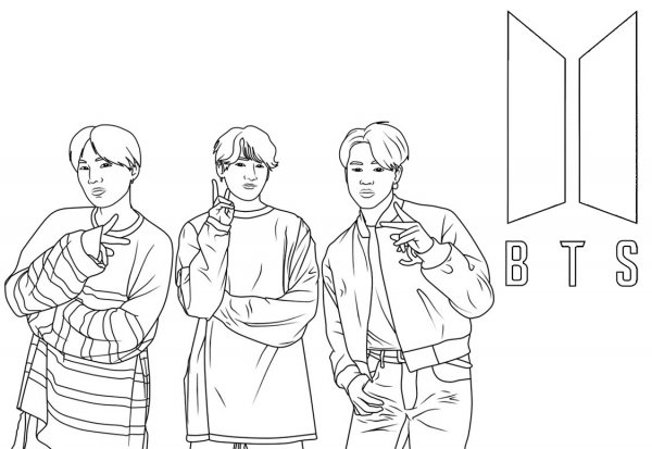 BTS coloring pages