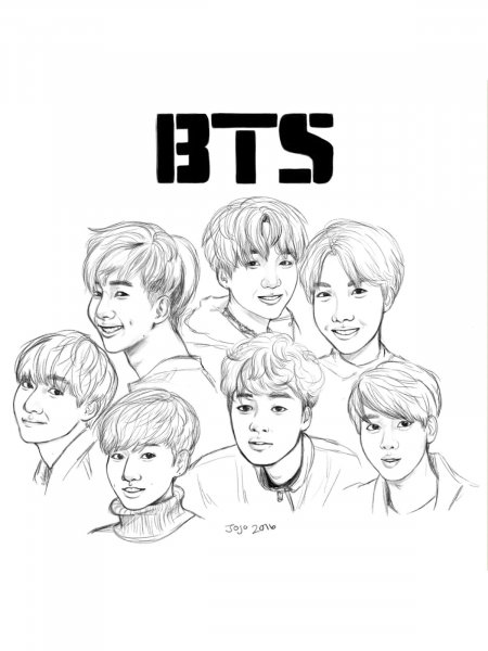 BTS coloring pages