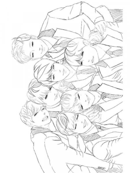 BTS coloring pages