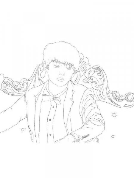 BTS coloring pages