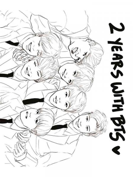 BTS coloring pages
