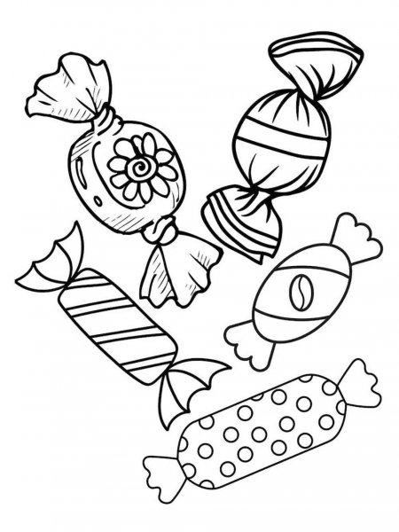 Candy coloring pages