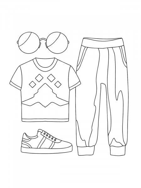 Clothing coloring pages