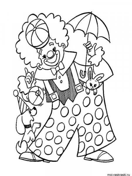 Clown coloring pages