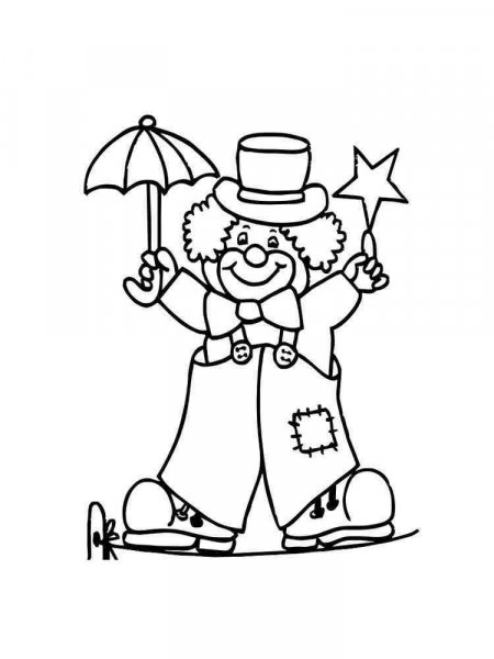 Clown coloring pages
