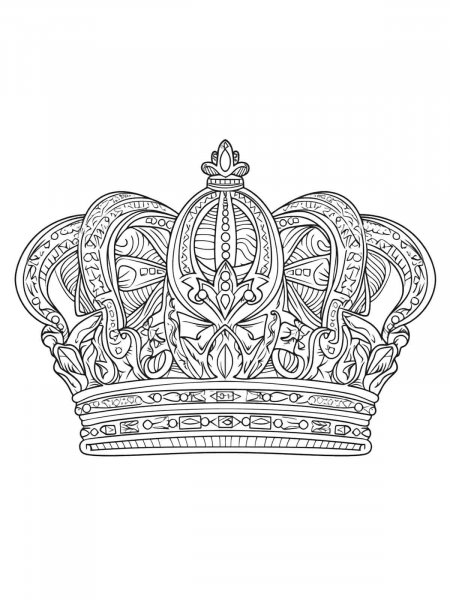 Crown coloring pages