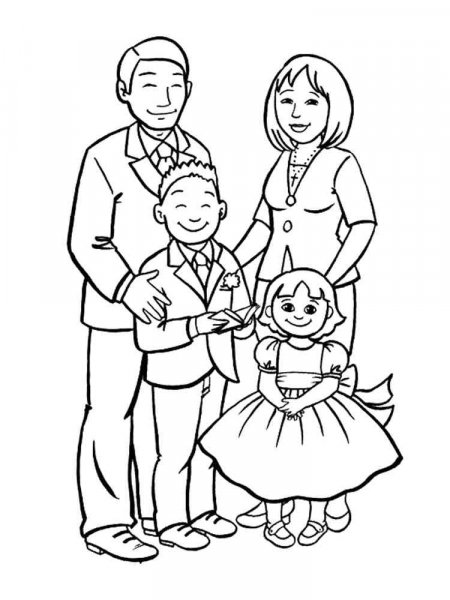 Family coloring pages