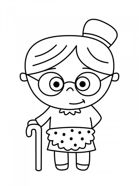 Grandma coloring pages